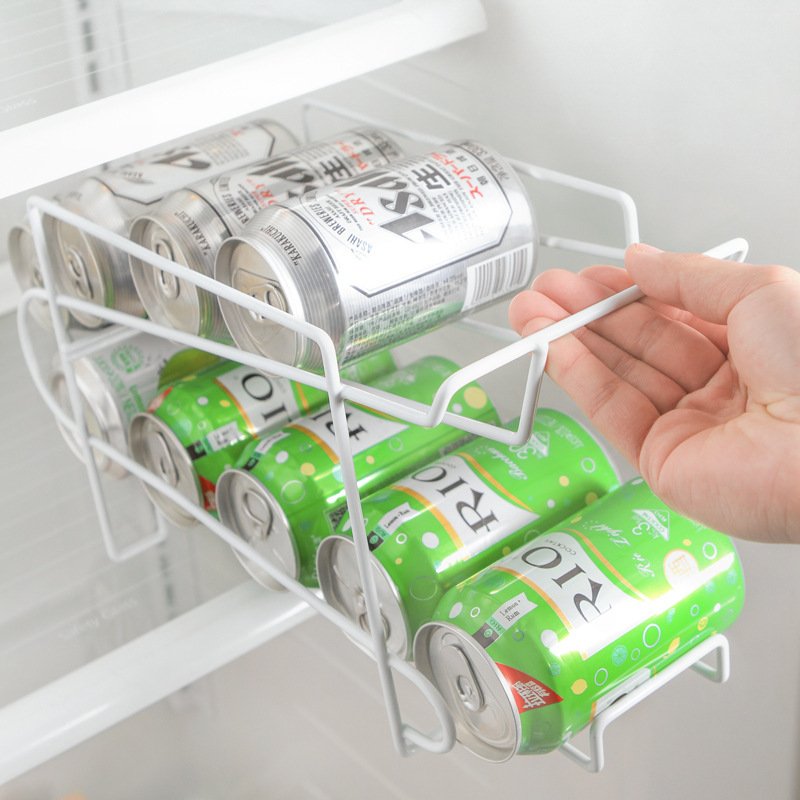 Cans Coke kitchen storage rack double-layer finishing shelf desktop ...