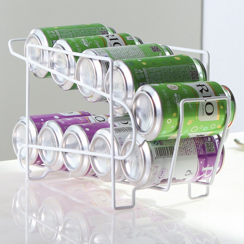 Cans Coke kitchen storage rack double-layer finishing shelf desktop ...
