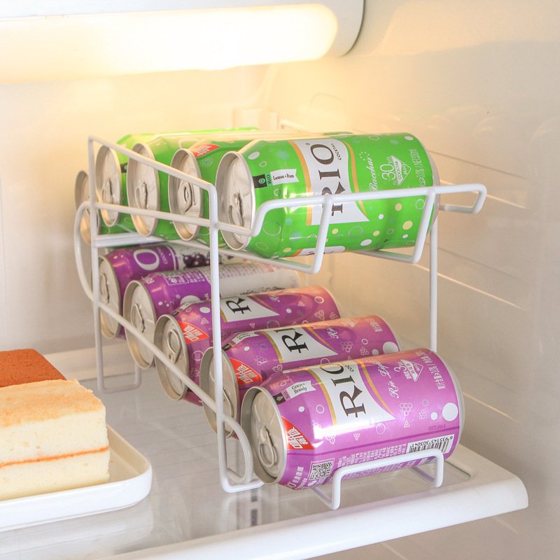 Cans Coke kitchen storage rack double-layer finishing shelf desktop ...